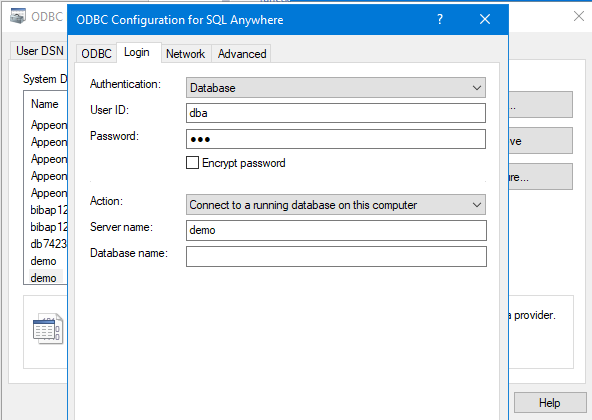 Getting Database Server Not Found When Sql Anywhere And Powerserver Web Api Are On The Same