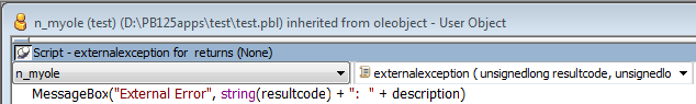 Powerbuilder Error Calling External Object Function Of An Oleobject Appeon