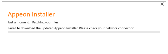 Failed to install the updated Appeon Installer | Appeon