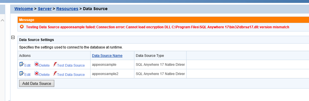 Failed To Connect To The Data Source In Aem If Sql Anywhere 174 Is Selected During Installing